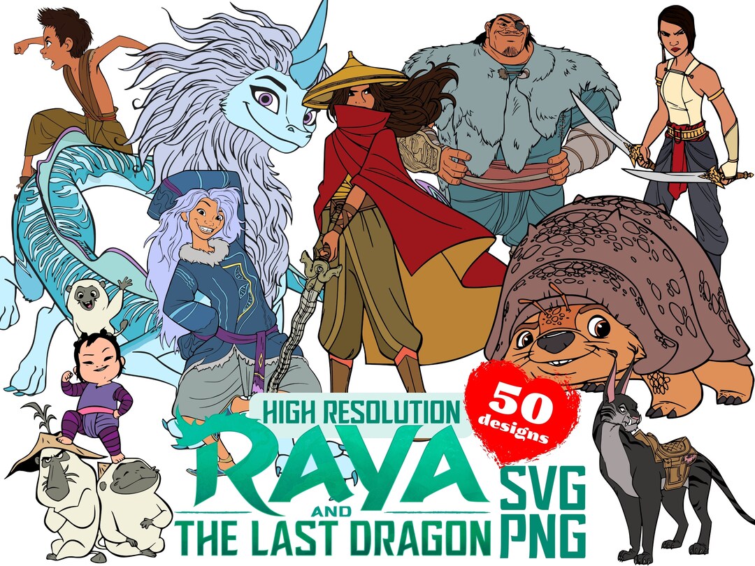 Raya and the Last Dragon SVG/PNG Cliparts Bundle, Raya and the Last ...