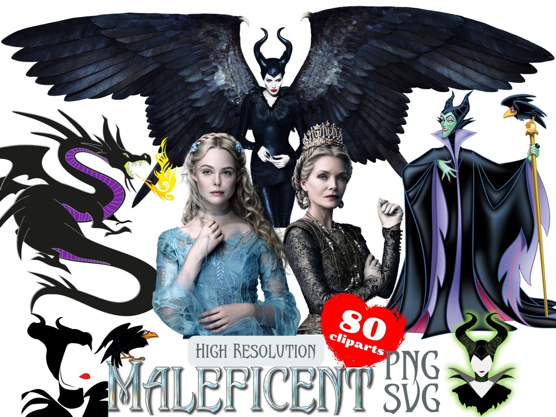 Maleficent PNG and SVG Cliparts Bundle, Maleficent Sublimation Cliparts ...