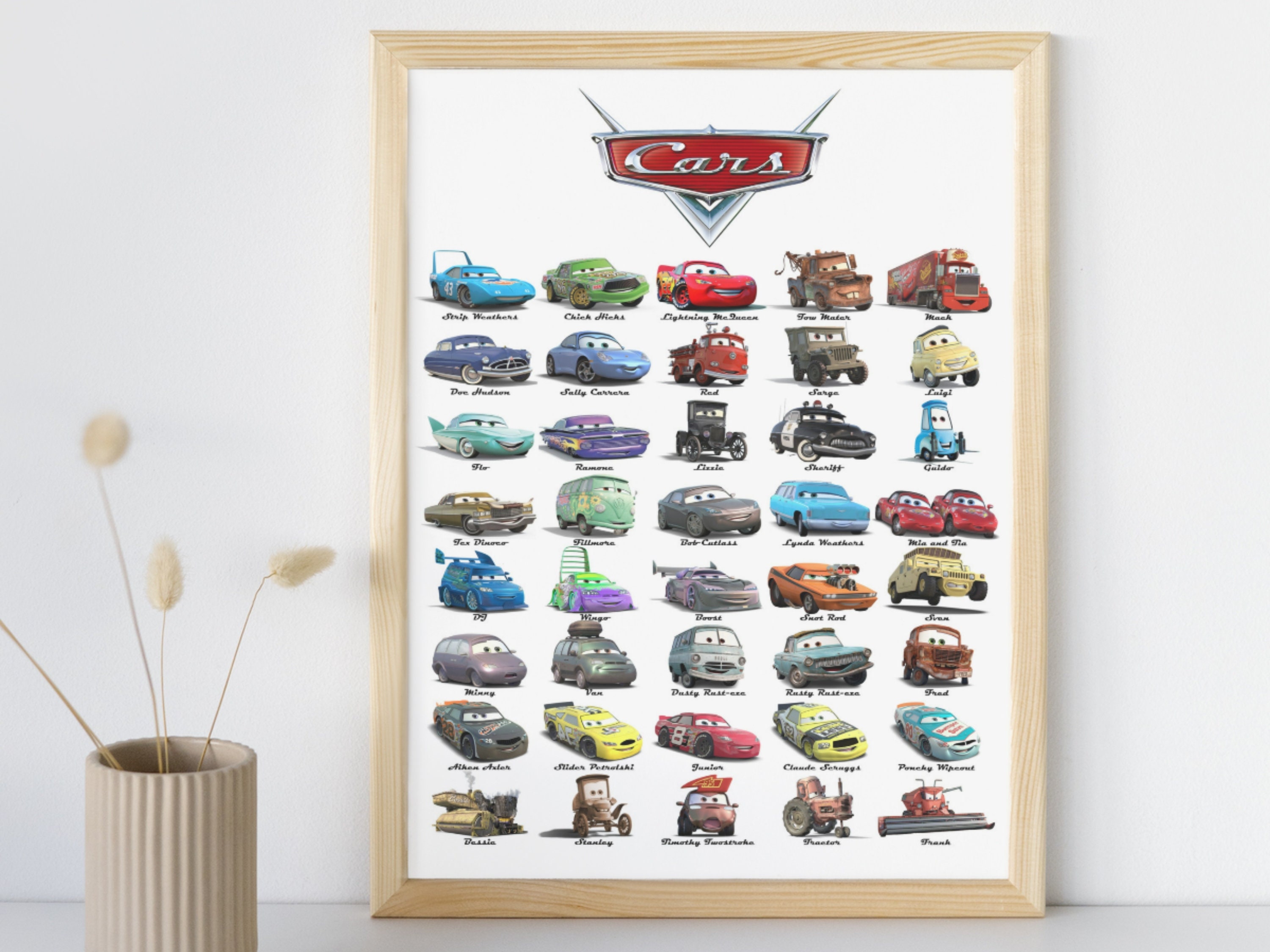 Cars 1 Poster, Cars JPG Digital Download, Cars Wall Art Kids Room ...
