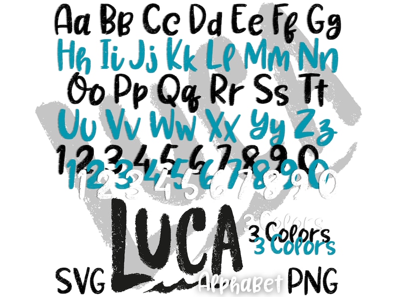 Luca Alphabet Letters Cliparts Bundle, Luca Disney Sublimation Cliaprts ...