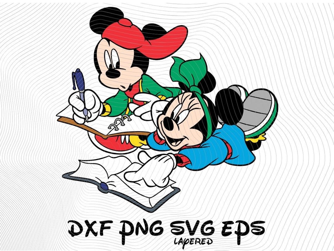 Mickey and Minnie Mouse School Sublimation Cliparts, Mickey School ...