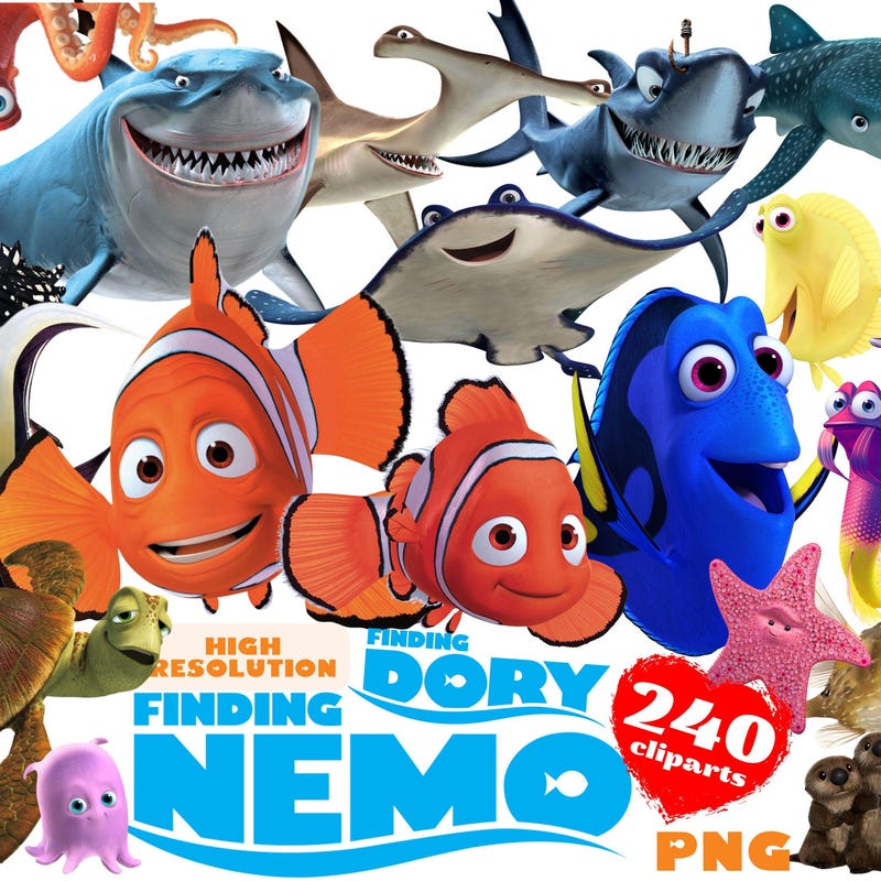 Finding Nemo Font Letters - Etsy