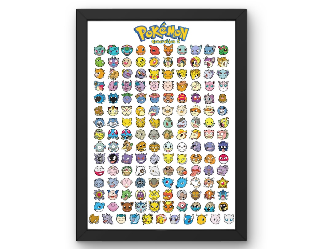 Pokemon I Generation Cliparts Poster, Pokemon Cartoon Poster ...