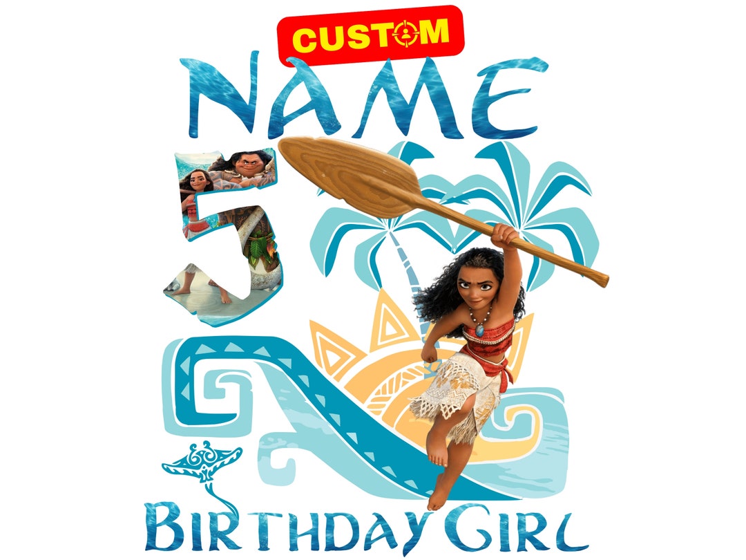 Personalized Moana Maui Custom PNG Birthday Clipart, Moana Maui ...