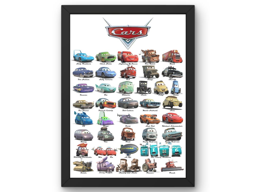 Cars 1 Poster, Cars JPG Digital Download, Cars Wall Art Kids Room ...