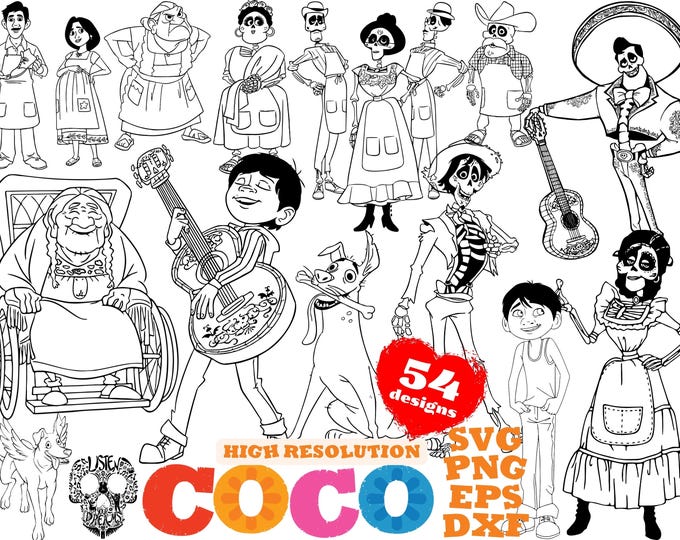 Coco Clipart Set, Coco Png Bundle, Coco Characters, Miguel Png, Instant ...