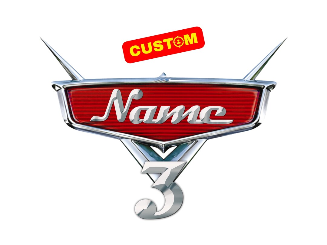Personalized Cars Custom PNG Logo, Cars Original Birthday Sublimation ...