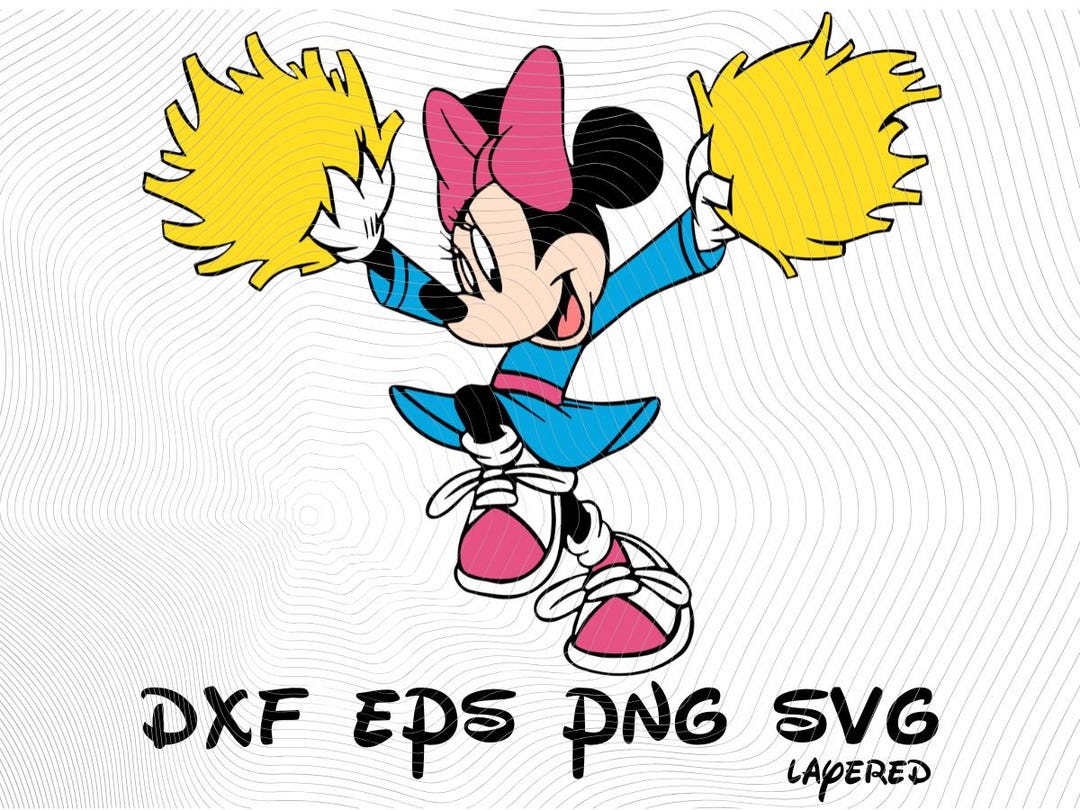 Minnie Mouse Young Cheerleader Sublimation Clipart, Cheerleading Minnie ...