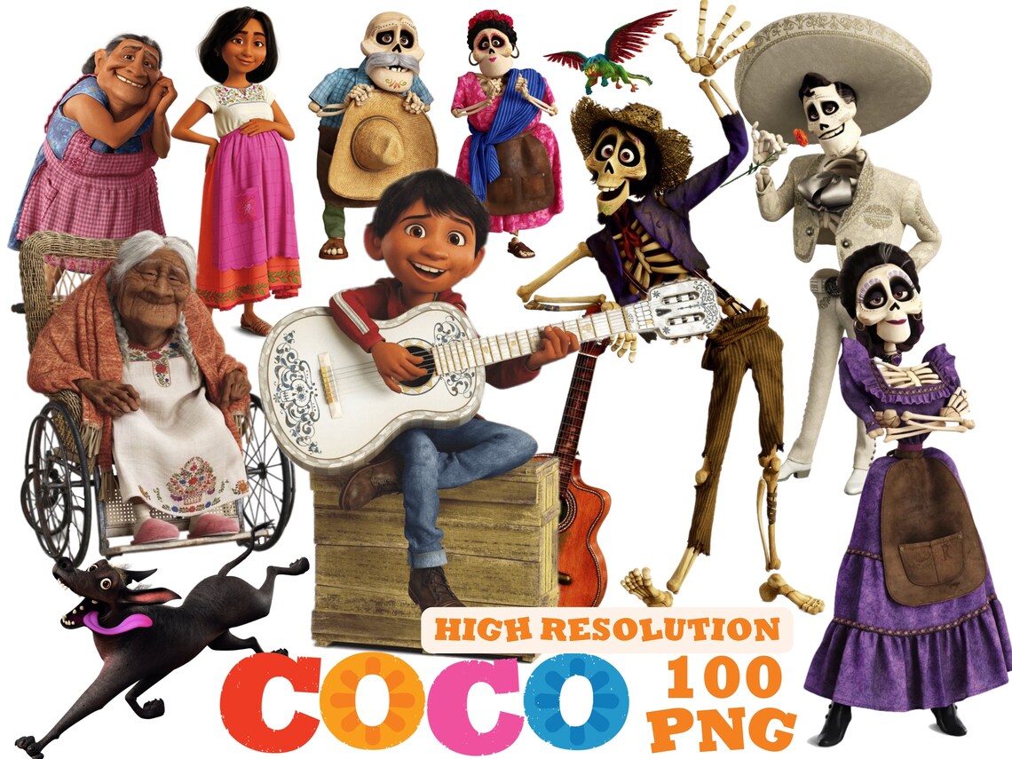 Coco PNG Cliparts Bundle, Coco Sublimation Bundle, Coco Cartoon Movie ...