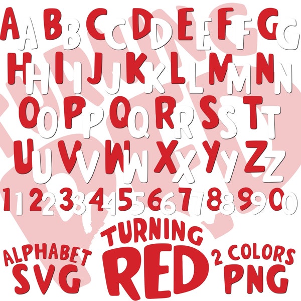 Turning Red Red Font - Etsy