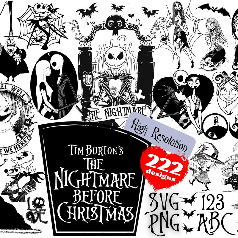 Tim Burton Svg Files - Etsy UK
