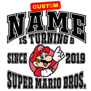 Personalized Super Mario Custom SVG Clipart, Super Mario Original ...