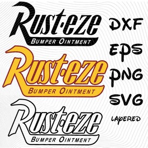 Rust-eze Bumper Ointment SVG Png Dxf Eps Clipart Logo, Cars Cartoon ...
