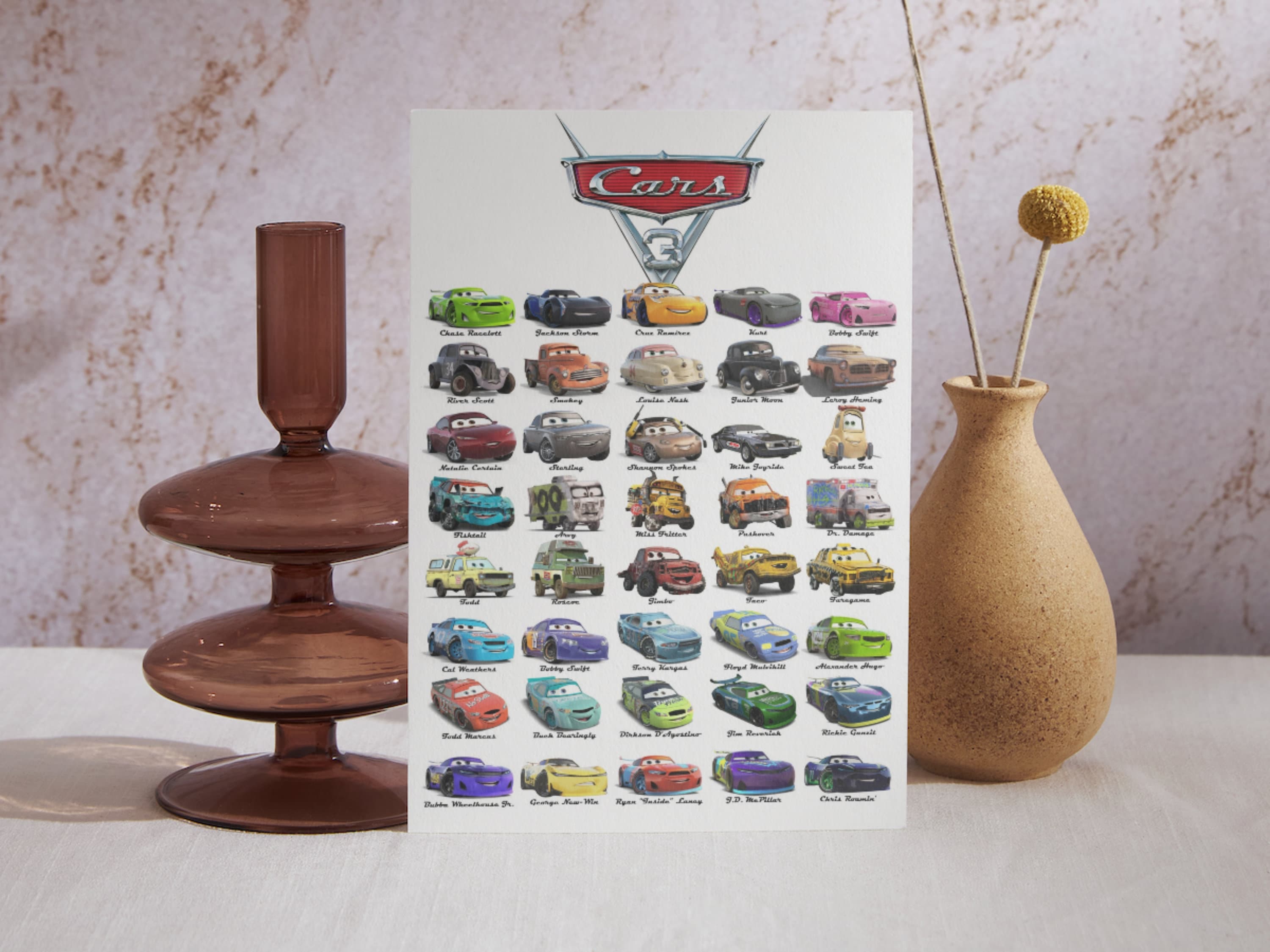 Cars 3 Poster Cars JPG Digital Download Cars Wall Art Kids - Etsy