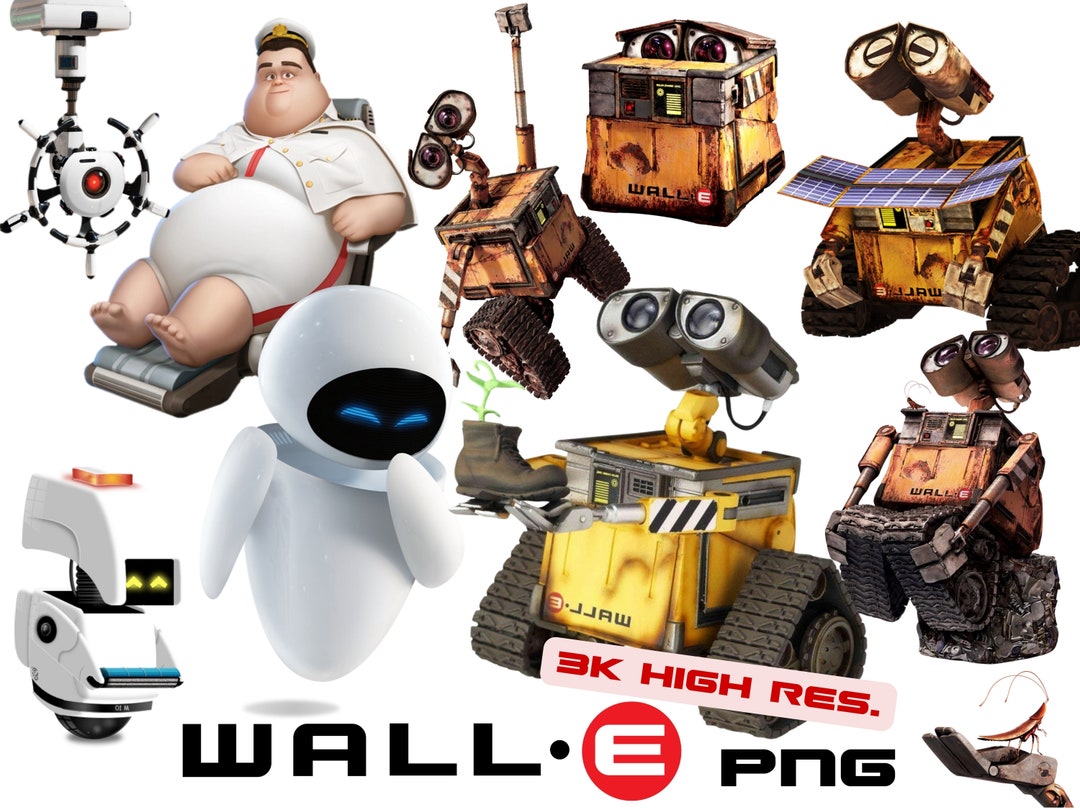 Wall-e PNG Cliparts Bundle, Wall-e PNG Cartoon Cliparts Collection for Sublimation, Wall-e Movie ...
