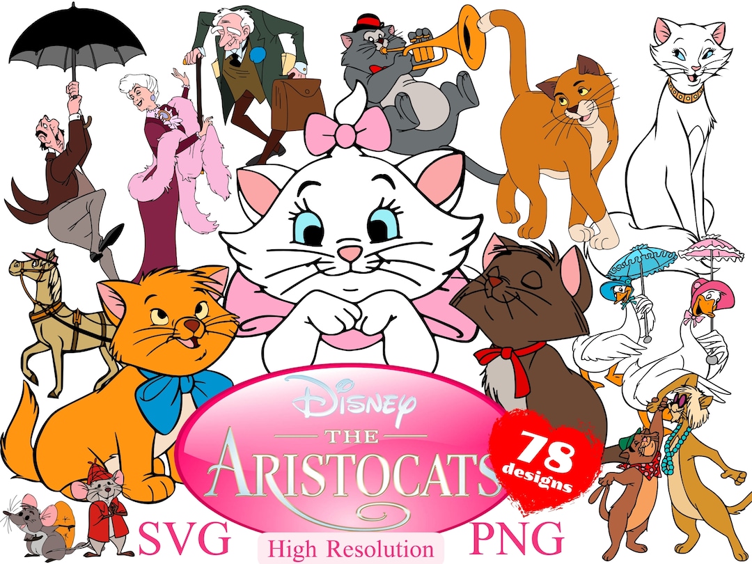 The Aristocats SVG Png Cliparts Bundle, the Aristocats SVG Cartoon ...