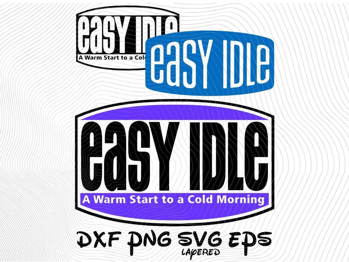 Easy Idle Decal SVG Png Dxf Eps Clipart, Cars SVG Cartoon Clipart Easy ...
