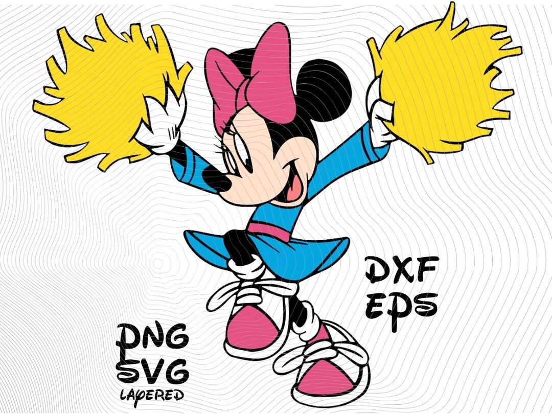 Minnie Mouse Young Cheerleader Sublimation Clipart, Cheerleading Minnie ...