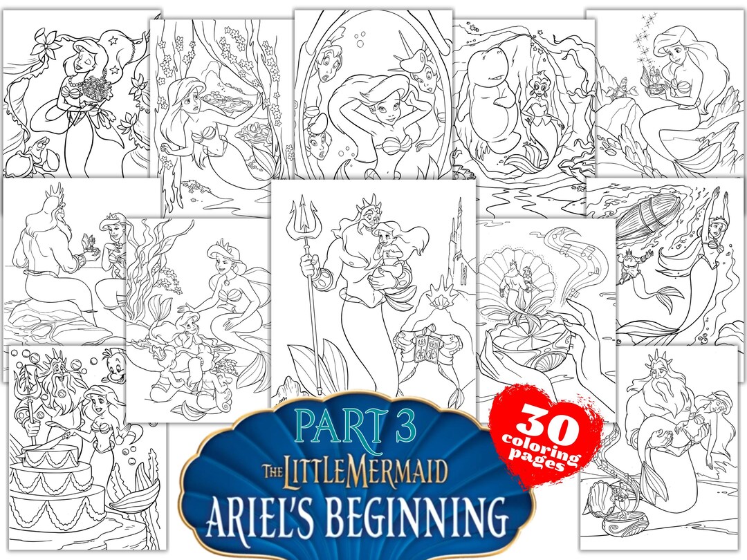 The Little Mermaid Ariel's Beginning Coloring Book, the Little Mermaid ...