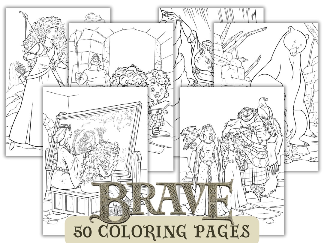 Brave Coloring Pages, Brave Cartoon Cliparts Coloring Book, Brave ...