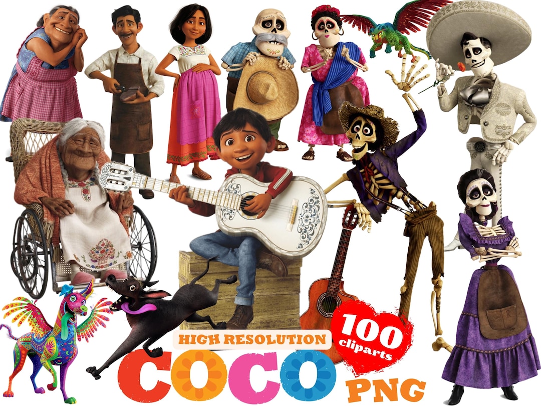 Coco PNG Cliparts Bundle, Coco Sublimation Bundle, Coco Cartoon Movie ...