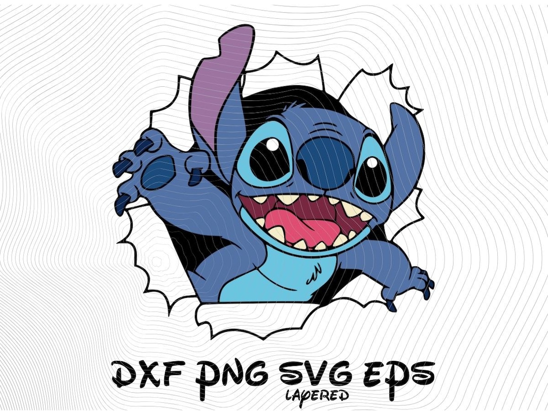 Stitch SVG Png Dxf Eps Clipart, Stitch SVG Cartoon Sublimation Cliparts ...