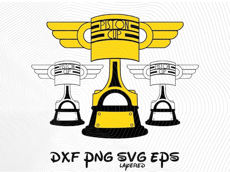 Piston Cup Trophy SVG Png Dxf Eps Cliparts, Cars Piston Cup SVG Cartoon ...