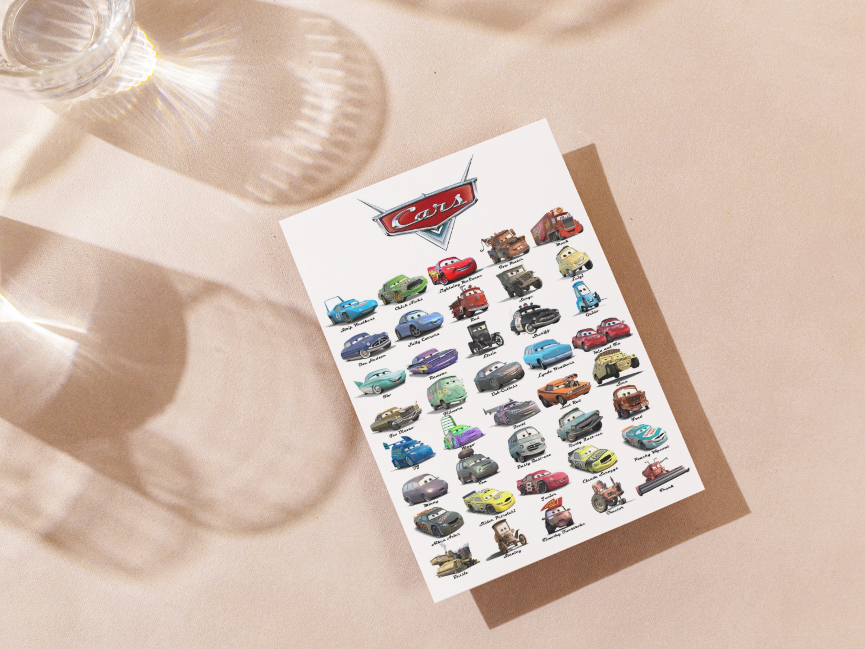 Cars 1 Poster, Cars JPG Digital Download, Cars Wall Art Kids Room ...