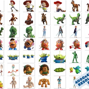 Toy Story Cliparts MEGA Bundle, Toy Story PNG Cartoon Sublimation ...