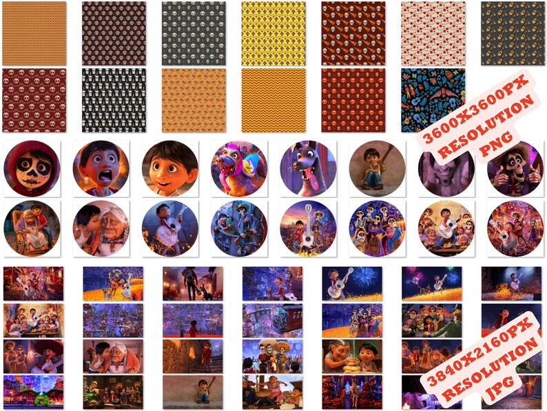 Coco Cliparts Mega Bundle, Coco Sublimation Bundle, Coco Cartoon Movie ...
