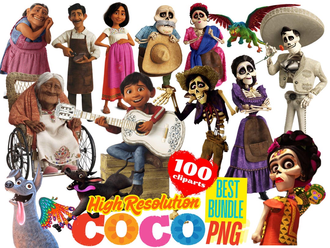 Coco PNG Cliparts Bundle, Coco Sublimation Bundle, Coco Cartoon Movie ...