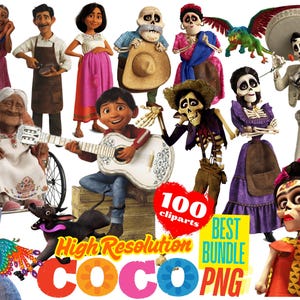 Coco PNG Cliparts Bundle, Coco Sublimation Bundle, Coco Cartoon Movie ...