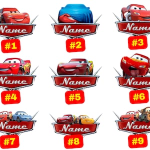 Personalized Cars Custom PNG Cake Topper, Cars Original Birthday ...