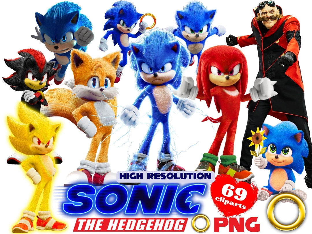 Sonic the Hedgehog PNG Cliparts Bundle, Sonic Sublimation Bundle, Sonic ...