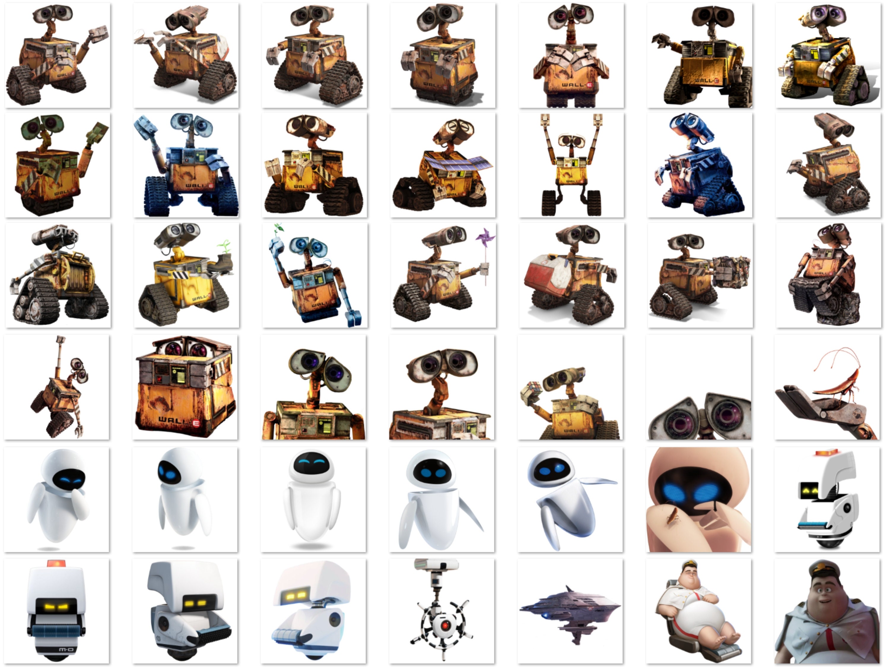 Wall-e PNG Cliparts Bundle, Wall-e PNG Cartoon Cliparts Collection for Sublimation, Wall-e Movie ...