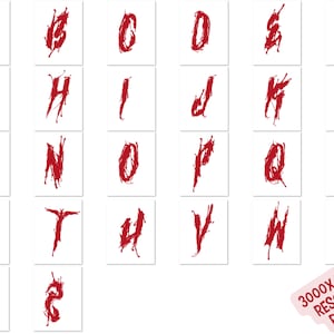 Venom Alphabet Letters Cliparts Bundle, Venom Font Sublimation Images ...