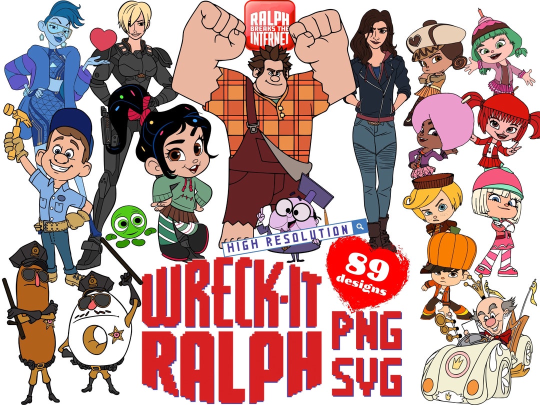 Wreck-it Ralph SVG & PNG Cliparts Bundle, Wreck-it Ralph Sublimation ...
