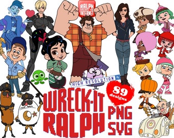Wreck-it Ralph SVG Cliparts Bundle, Wreck-it Ralph Sublimation PNG ...