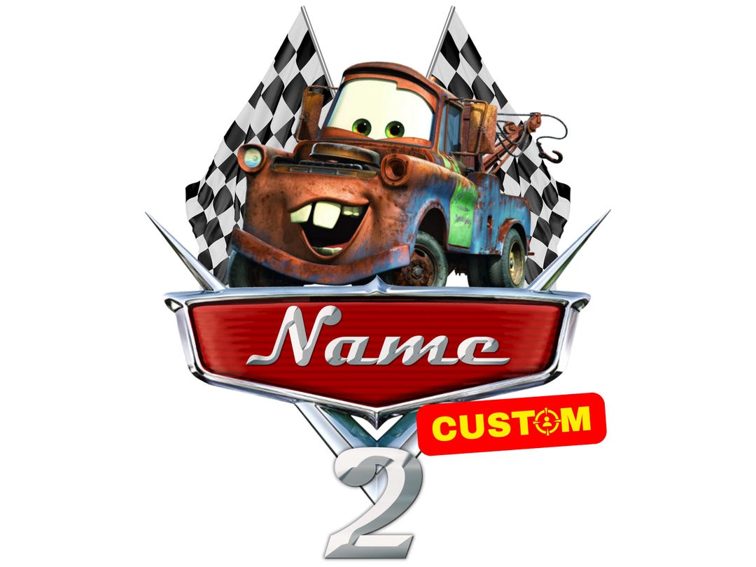 Personalized Tow Mater Cars Custom PNG Logo, Tow Mater Original ...