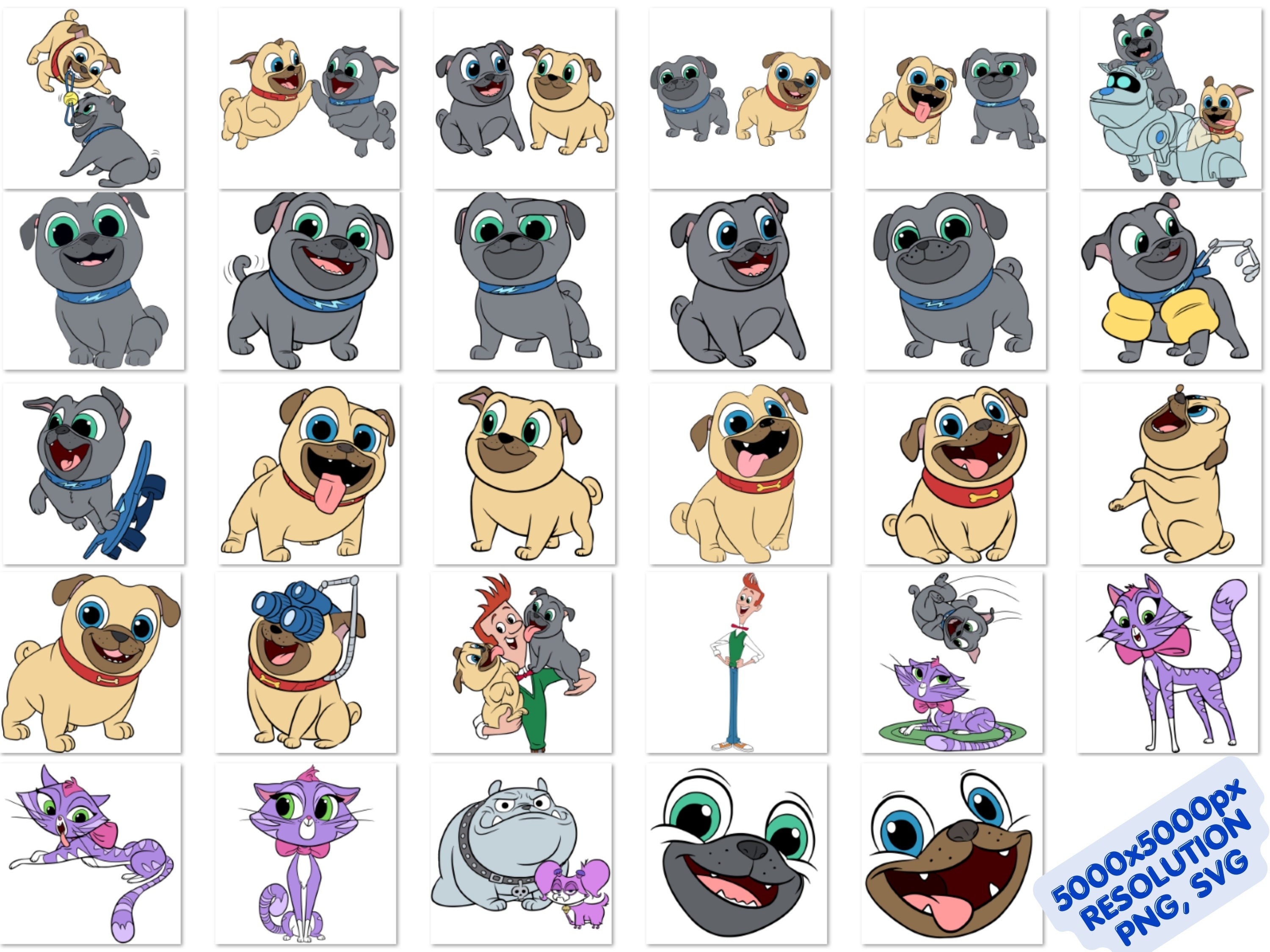 Puppy Dog Pals PNG and SVG Cliparts Bundle, Puppy Dog Pals Png Svg ...