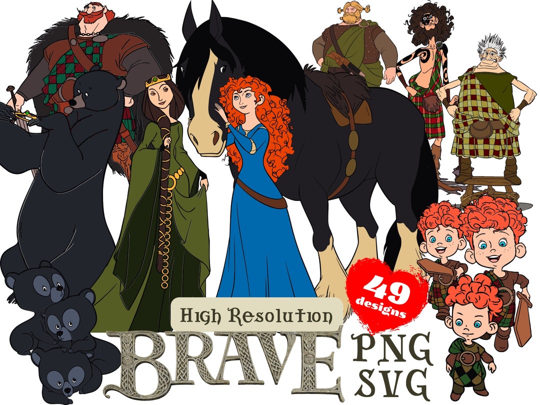 Brave SVG Cliparts Collection, Merida Sublimation Cliaprts Bundle ...