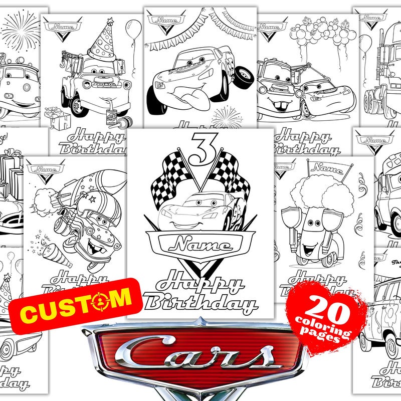 Birthday Coloring - Etsy