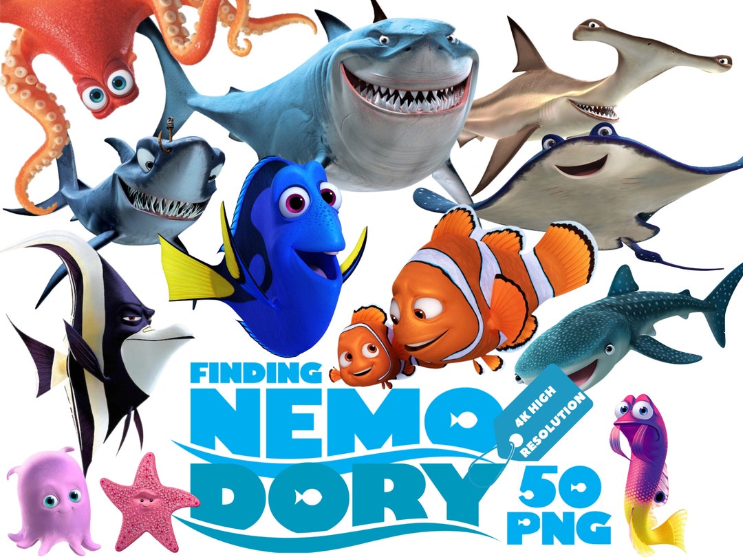 Finding Nemo Finding Dory PNG Cliparts Bundle, Finding Nemo Sublimation ...