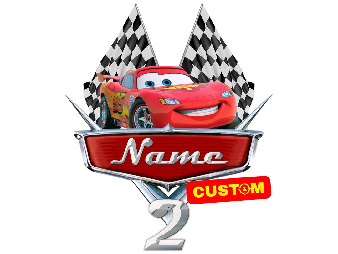 Personalized Cars Custom PNG Logo, Cars Original Birthday Sublimation ...