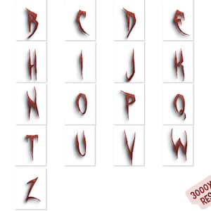Venom Alphabet Letters Cliparts Bundle, Venom Carnage Sublimation ...