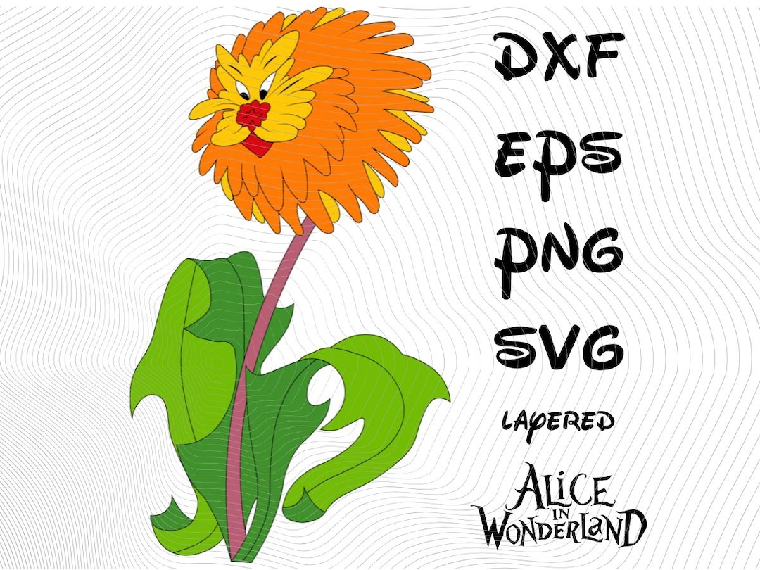 Dandelion Alice in Wonderland SVG Clipart, Alice in Wonderland SVG ...