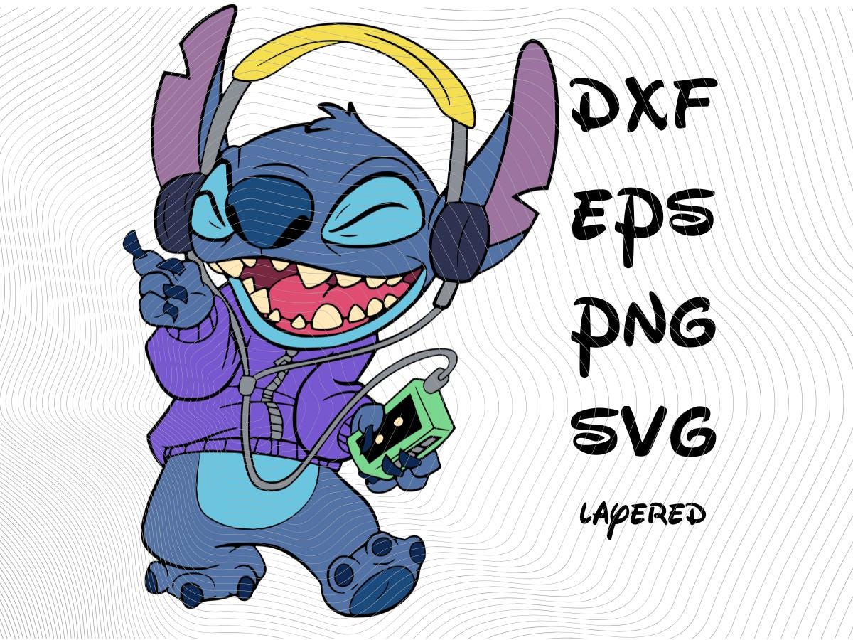 Stitch SVG Png Dxf Eps Clipart, Stitch SVG Cartoon Sublimation Cliparts ...