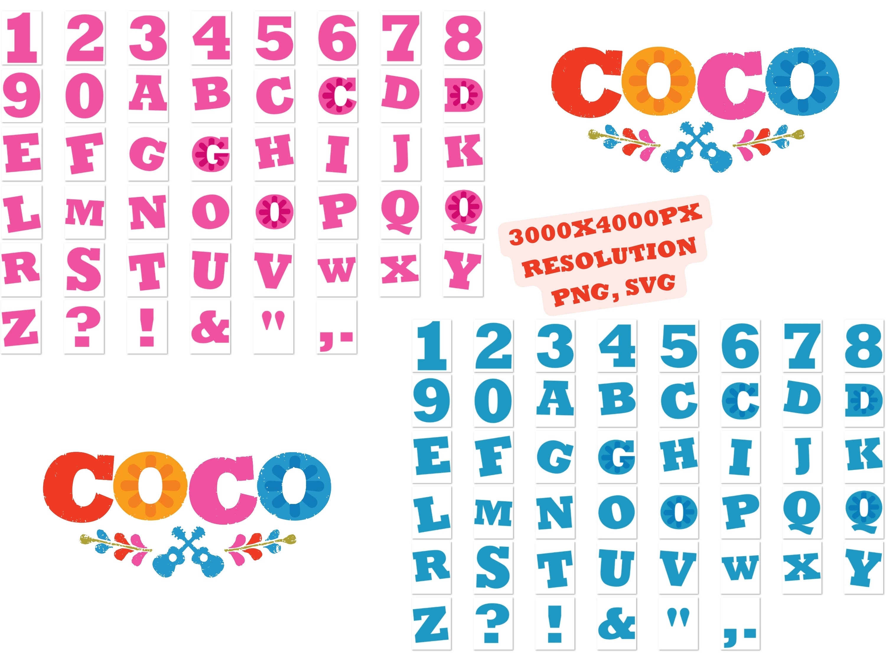 Coco Cliparts Mega Bundle, Coco Sublimation Bundle, Coco Cartoon Movie ...