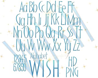 Wish PNG and SVG Cliparts Mega Bundle, Wish Alphabet Font Letters ...