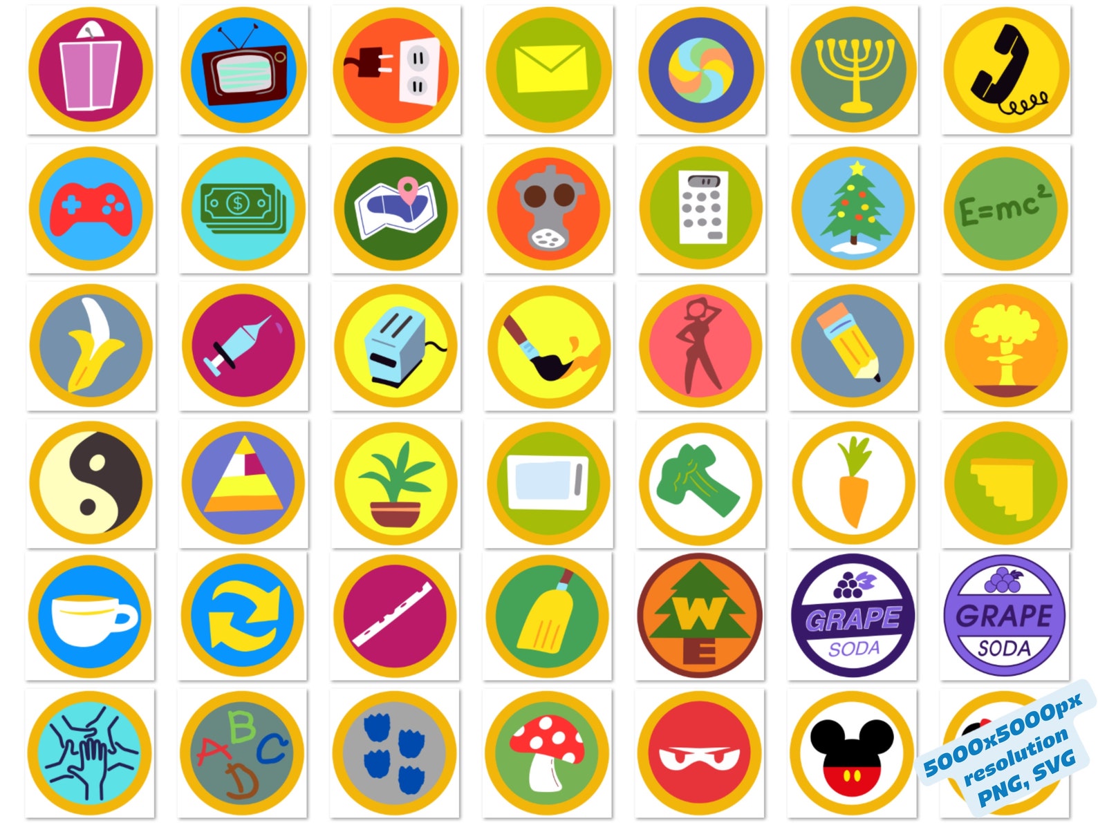 Up Russel's Badges Cliparts Bundle, up Wilderness Explorer Cartoon ...
